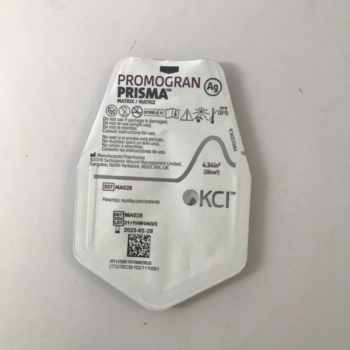 KCI MA028 Promogran Prisma (Ag) (4.34in)(28cm) – GB TECH USA