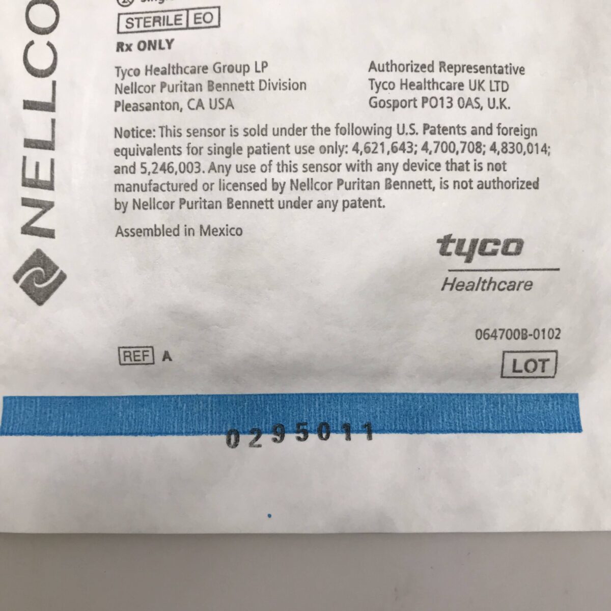 Tyco/Covidien A OxiMax, OxiCliq-A, Adult Oxygen Sensor - GB TECH USA