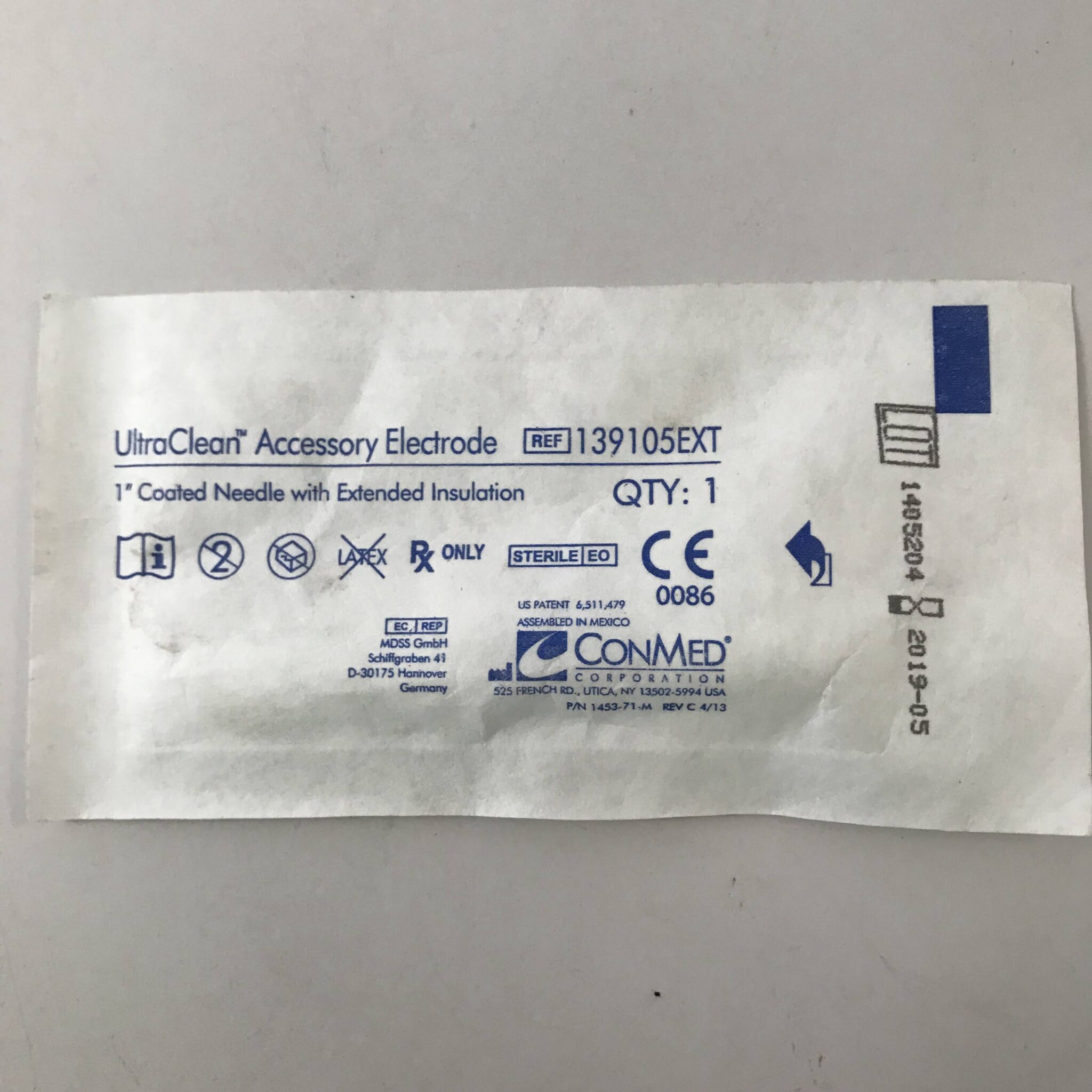 ConMed 139110EXT UltraClean Accessory Electrode, 6" Coated Blade with ...