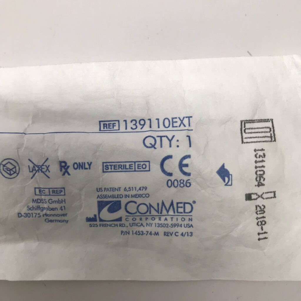 ConMed 139110EXT UltraClean Accessory Electrode, 6" Coated Blade with ...