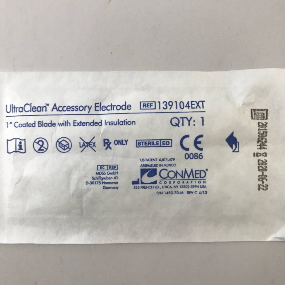 ConMed 139104EXT UltraClean Accessory Electrode, 1" Coated Blade with ...