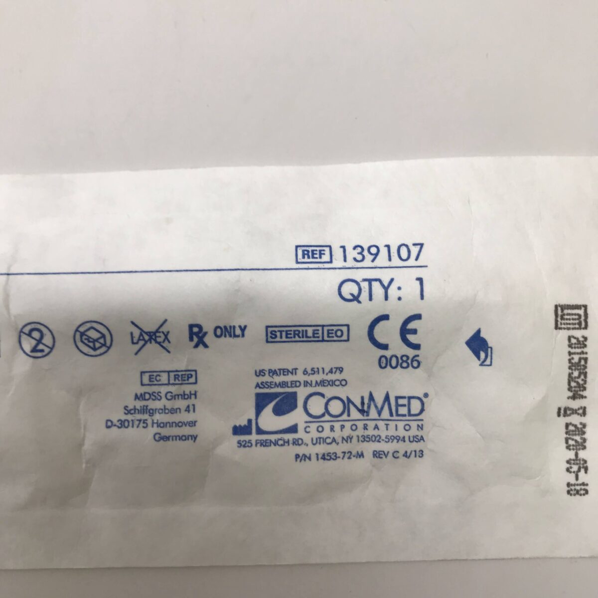 ConMed 139107 UltraClean Acessory Electrode 6in Coated Blade (x) - GB ...