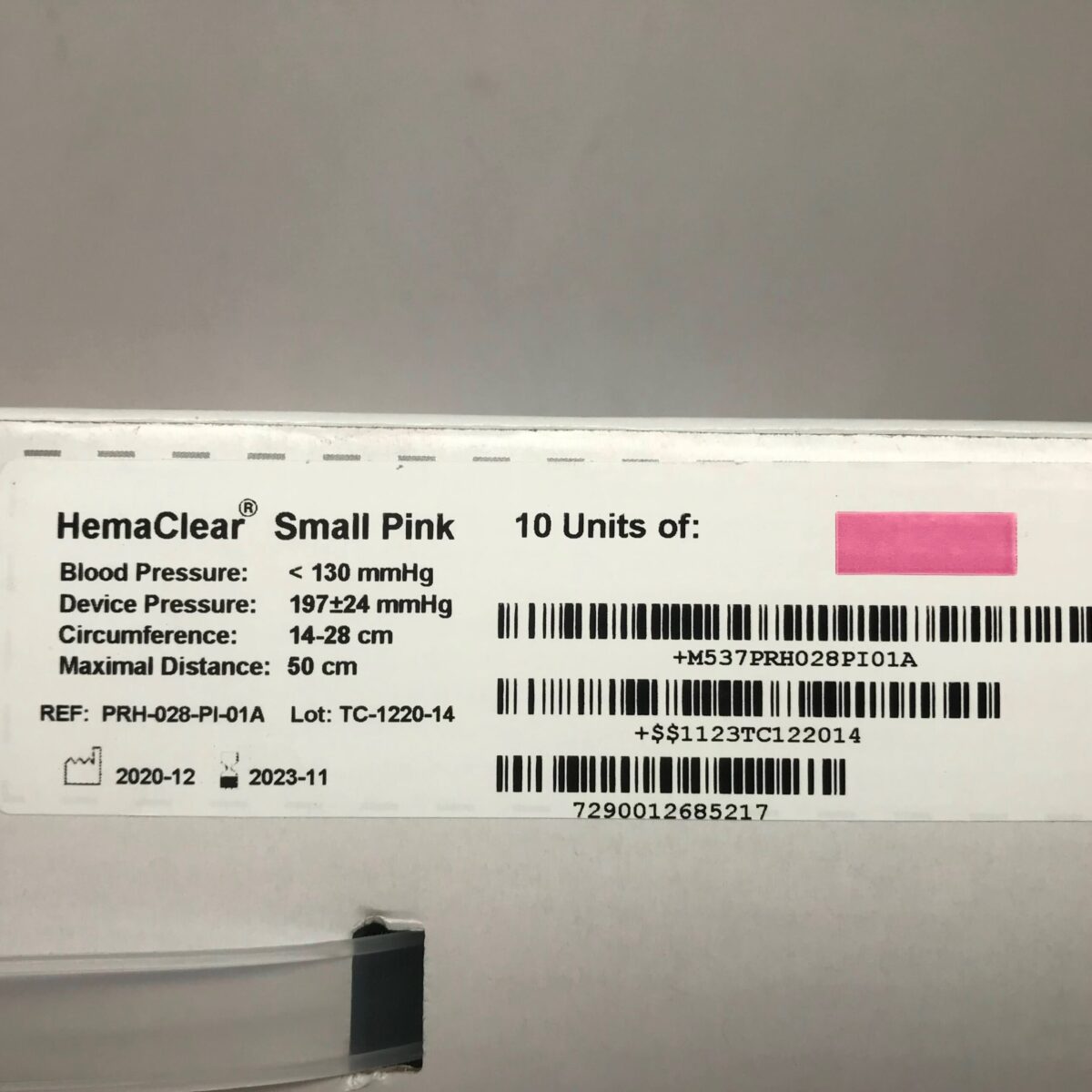 HemaClear PRH-028-PI-01A Small Pink, Sterile, Exsanguinating Tourniquet ...