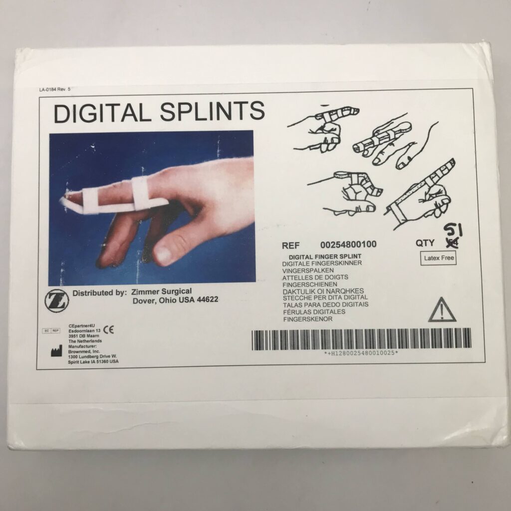 Zimmer 00254800100 BrownMed Inc. Digital Finger Splints (51/box) - GB ...