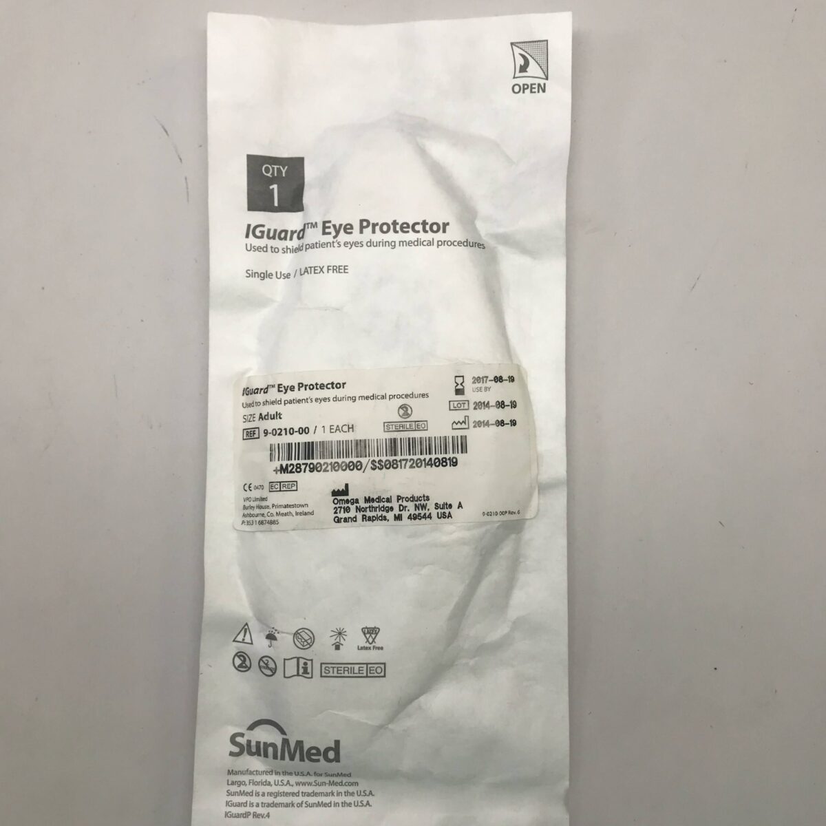 SunMed 9-0210-00 IGuard Eye Protector Size Adult (x) – GB TECH USA