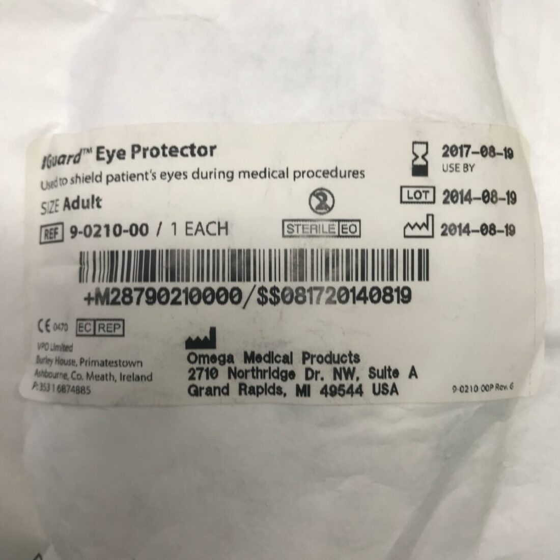 SunMed 9-0210-00 IGuard Eye Protector Size Adult (x) – GB TECH USA