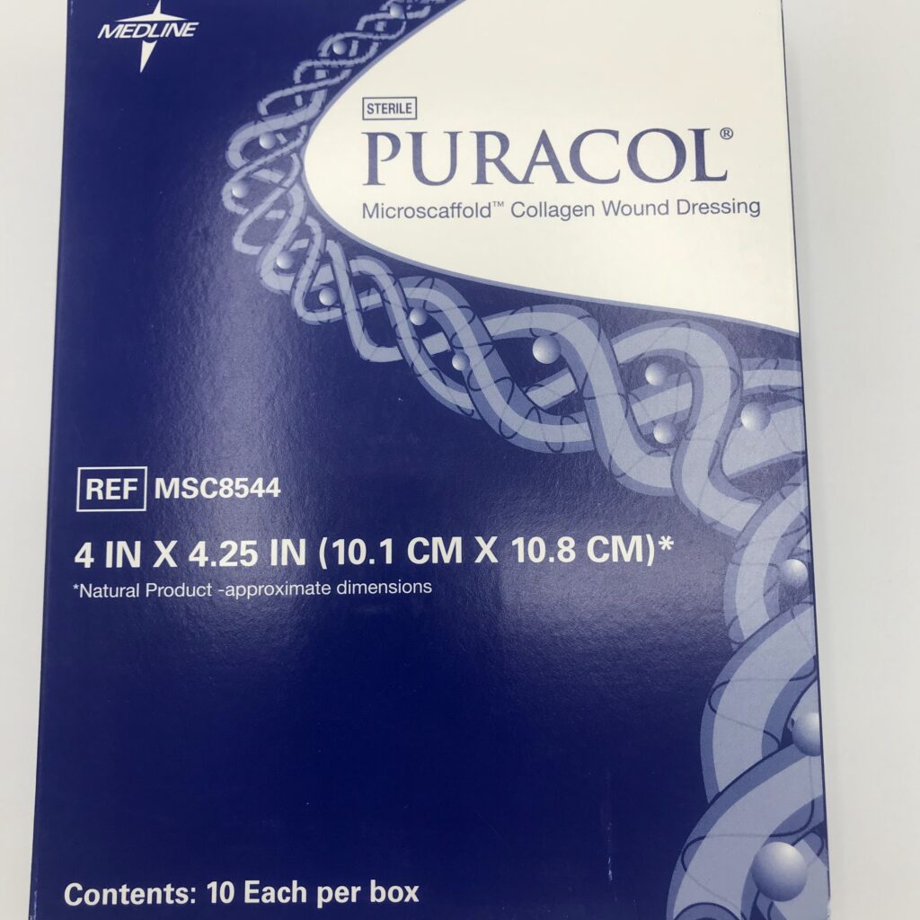 Medline MSC8544 Puracol, Microscaffold Collagen Wound Dressing 4" x 4. ...