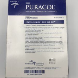 Medline MSC8544 Puracol, Microscaffold Collagen Wound Dressing 4" x 4. ...