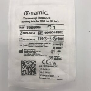 Medline 70055009 Namic, Three-Way Stopcock, Rotating Adaptor 1050psi ...