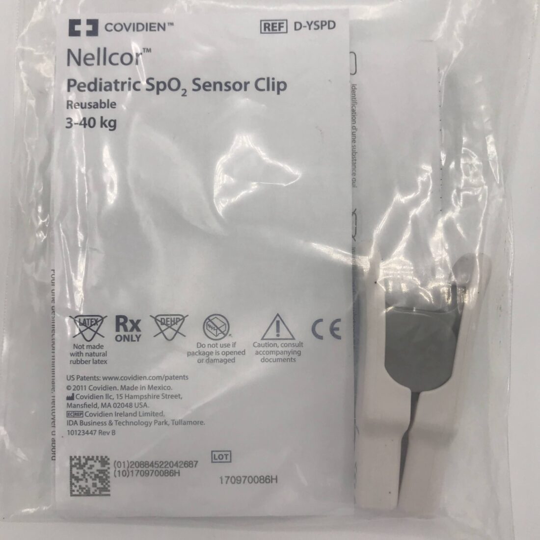 Covidien D-YSPD Nellcor, Pediatric SpO2 Sensor Clip - GB TECH USA