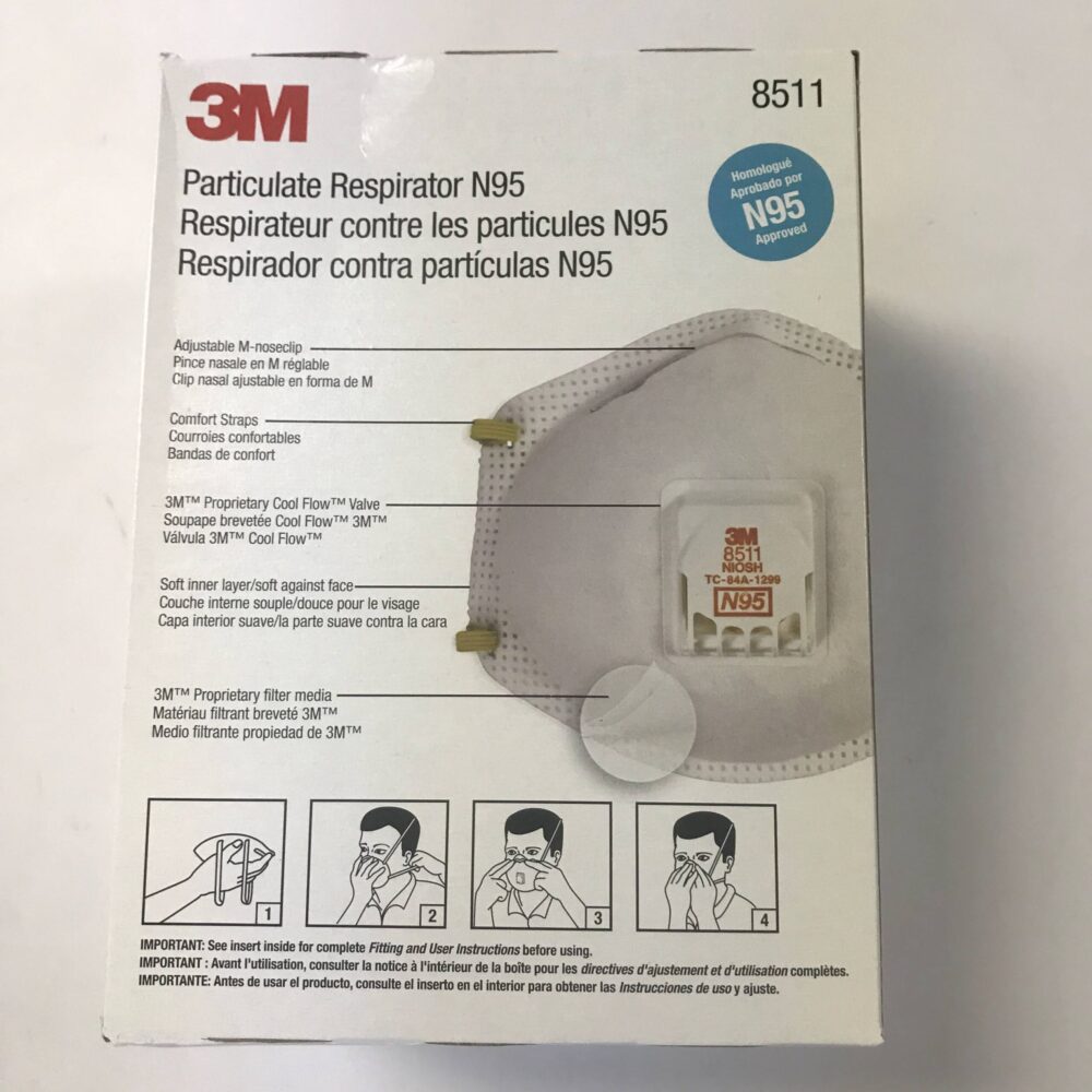3M 8511 Particulate Respirator N95 (8 Box/Case) – GB TECH USA