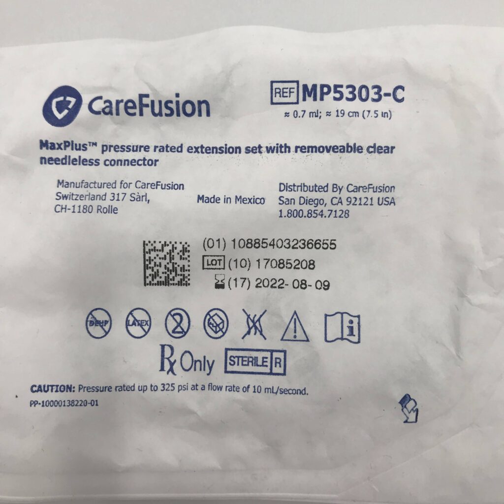 Carefusion MP5303-C, MaxPlus, Pressure Extension Set - GB TECH USA