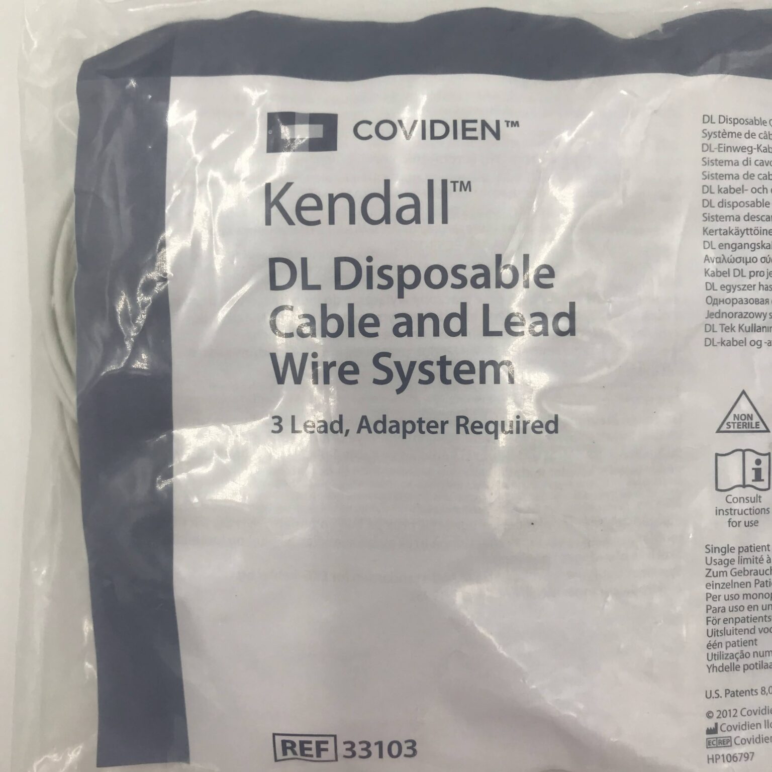 Covidien 33103 Kendall, DL Disposable Cable and Lead Wire System – GB ...