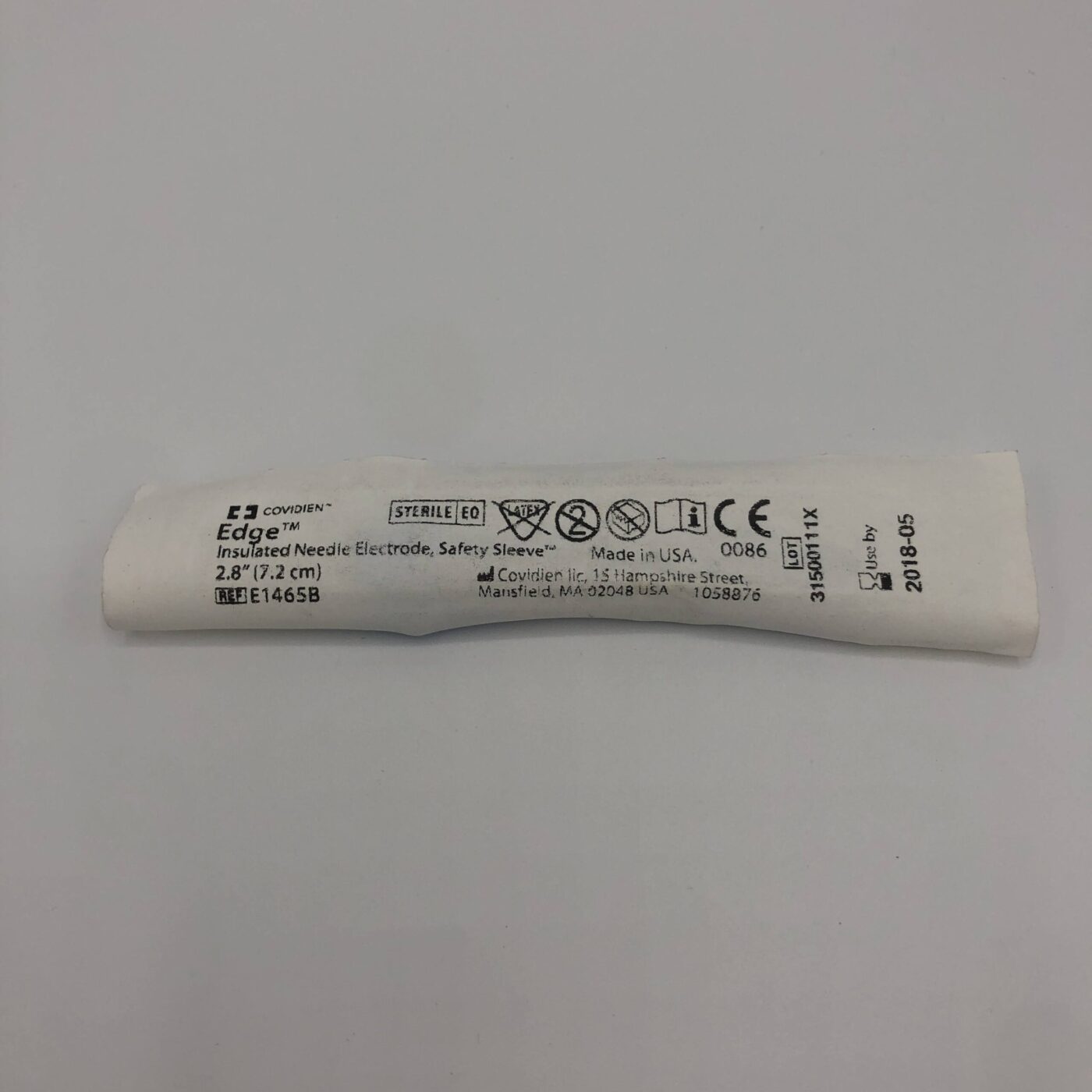 Covidien E1465B Edge Insulated Needle Electrode, Safety Sleeve 2.8" (7. ...