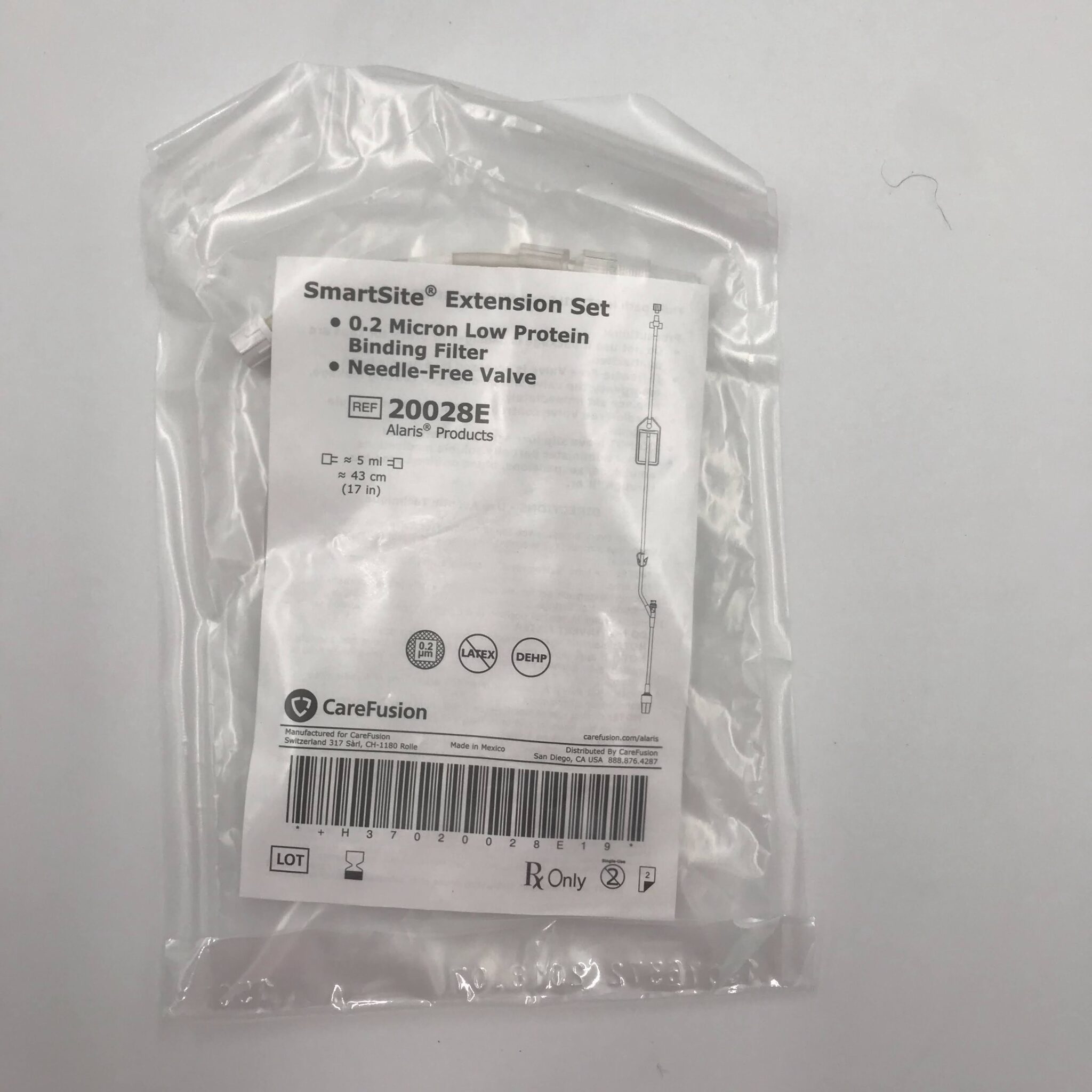 CareFusion 20028E Alaris, SmartSite Extension Set 0.2 Micron Low ...