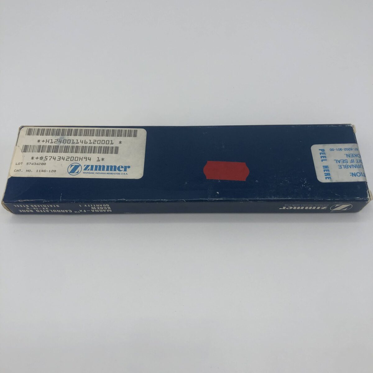 Zimmer 1146-120 Magna-Fx Cannulated Bone Screw 7.0 mm Diameter, 120mm ...