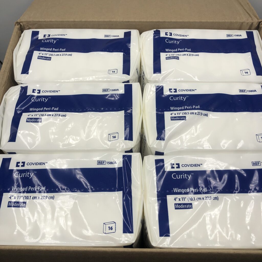 Covidien 1580A Curity Winged Peri-Pad (Bx/192) – GB TECH USA