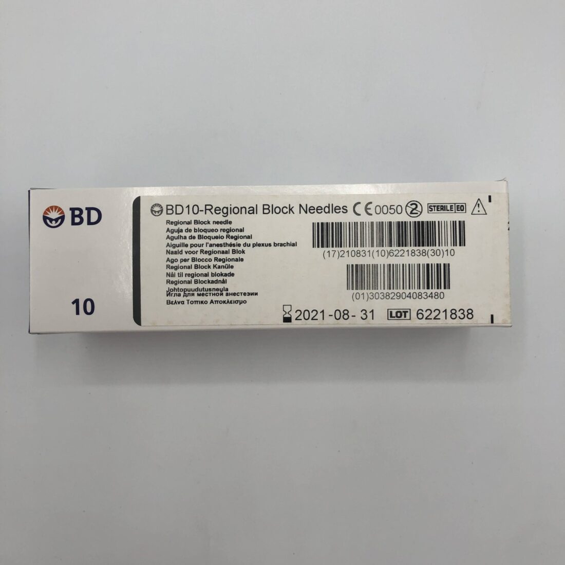 BD 408348 BD10-Regional Block Needles (10/Box) (x) - GB TECH USA