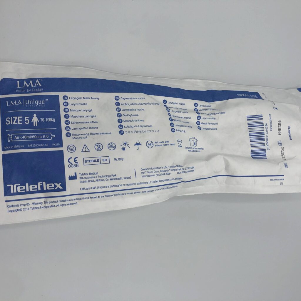 TeleFlex 125050 LMA Laryngeal Mask Airway 5 (x) – GB TECH USA