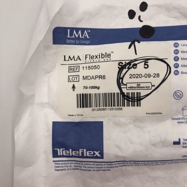 TeleFlex 1150050 LMA, Flexible Laryngeal Mask Airway (x) - GB TECH USA