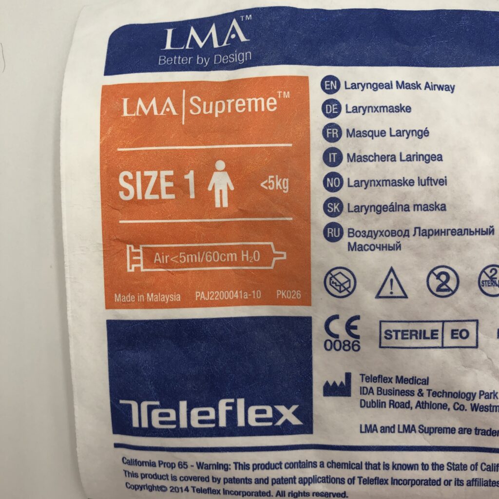 TeleFlex 175010 LMA Supreme, Laryngeal Mask Airway – GB TECH USA