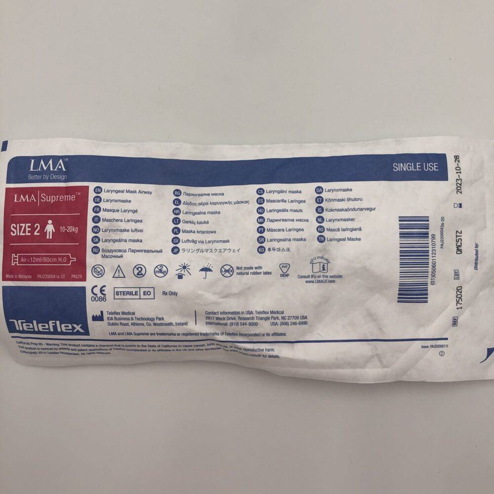 TeleFlex 175020 LMA Supreme, Laryngeal Mask Airway – GB TECH USA