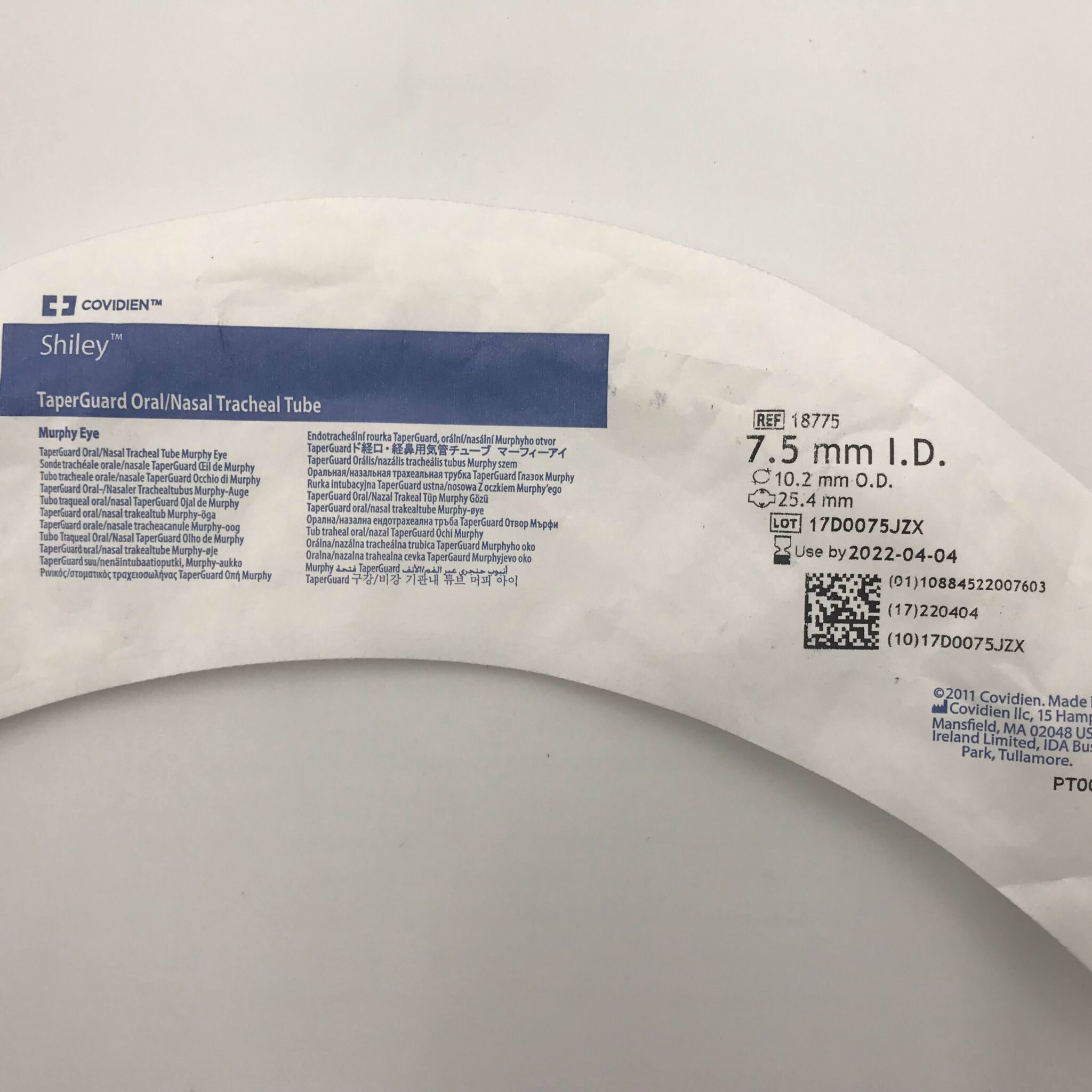 Covidien 18775 Shiley TaperGuard Oral/Nasal Tracheal Tube (x) - GB TECH USA