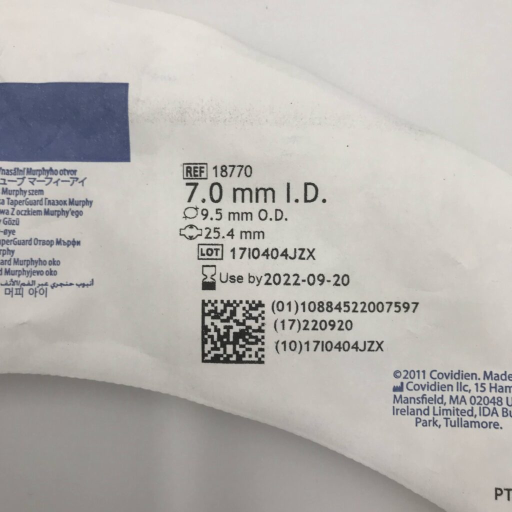 Covidien 18770 Shiley TaperGuard Oral/Nasal Tracheal Tube, 7.0mm I.D ...