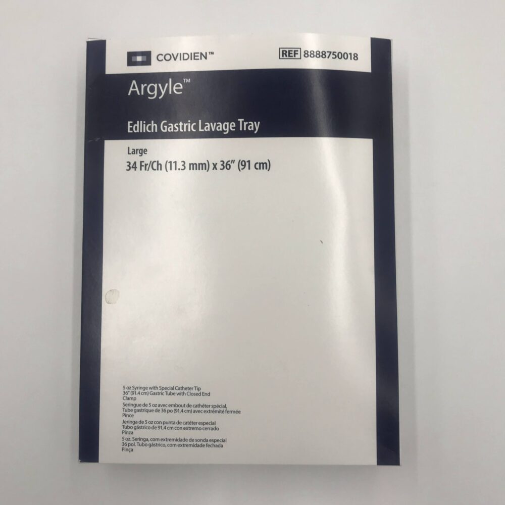 Covidien 8888750018 Argyle Edlich Gastric Lavage Tray, Large 34Fr – GB ...