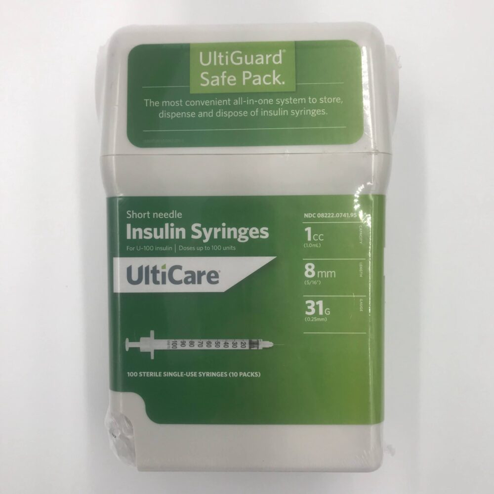 UltiCare NDC08222.0741.95 UltiGuard Safe Pack Short Needle Insulin ...