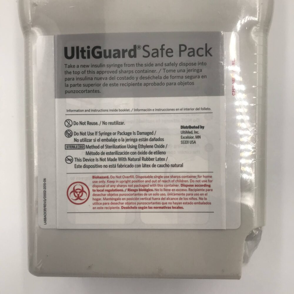 UltiCare NDC08222.0741.95 UltiGuard Safe Pack Short Needle Insulin ...