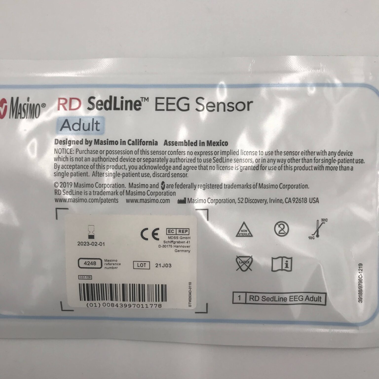 Masimo 4248 RED SedLine EEG Sensor - GB TECH USA