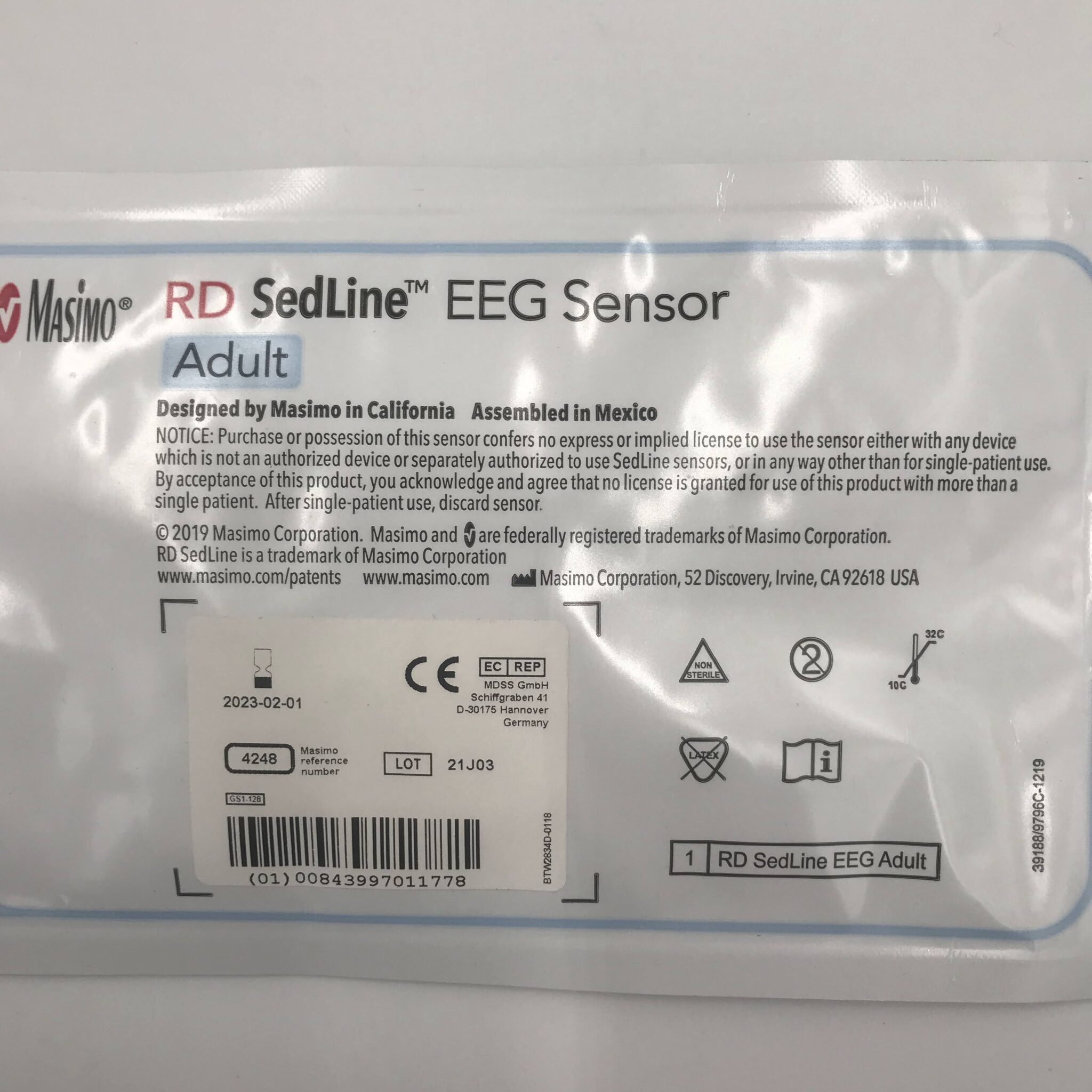 Masimo 4248 RED SedLine EEG Sensor - GB TECH USA