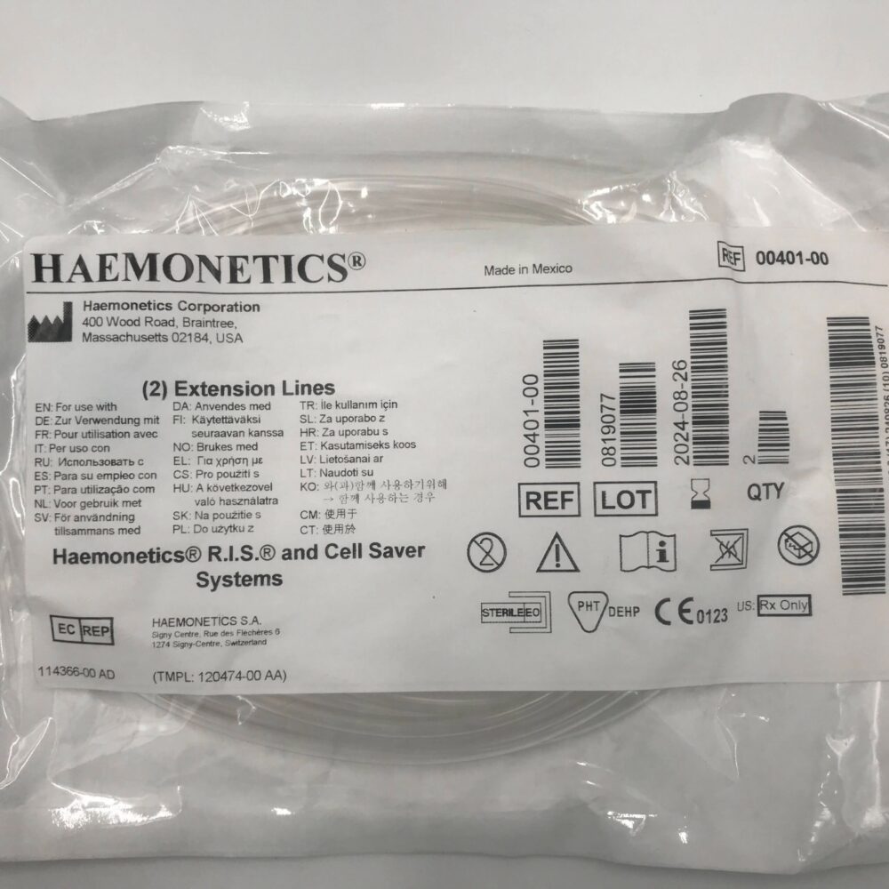 Haemonetics 00401-00 Extension Lines (2/Pkg) - GB TECH USA