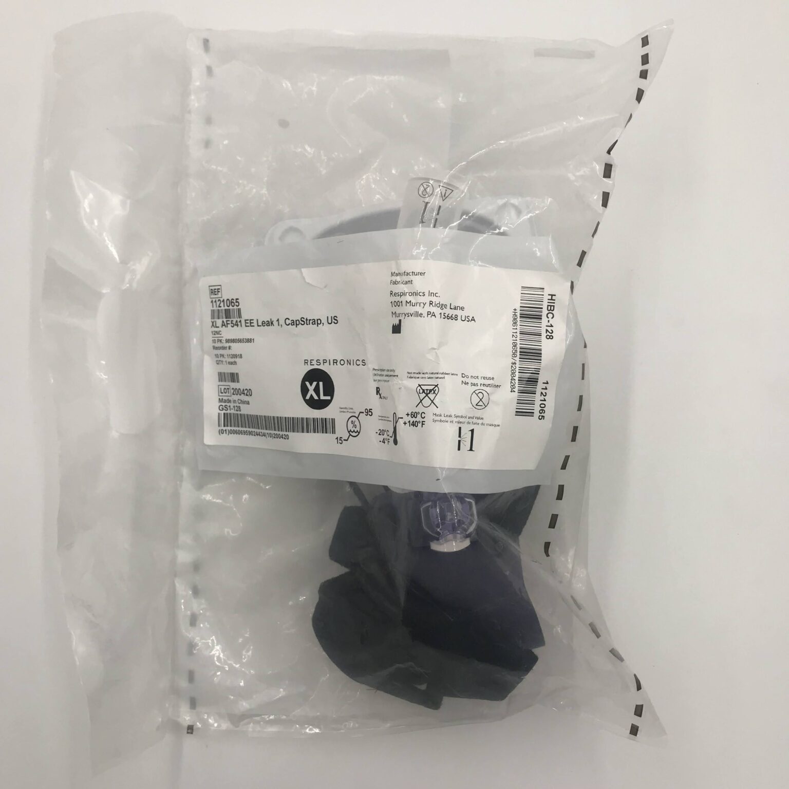 Respironics 1121065 XL. AF541 EE Leak 1, CapStrap, US - GB TECH USA