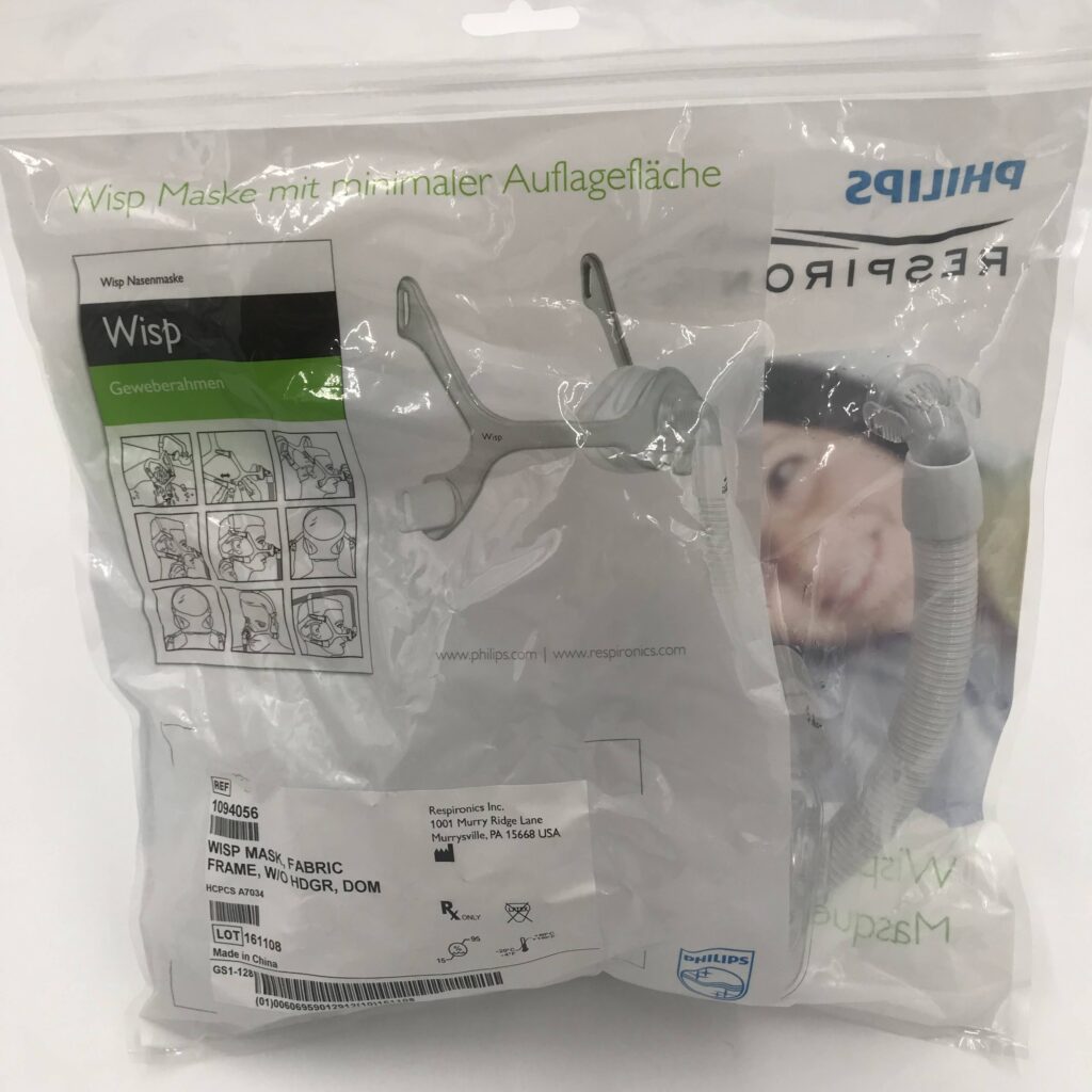 Respironics 1094056 Philips Wisp Mask, Fabric Frame, W/O HGDR, Dom - GB ...