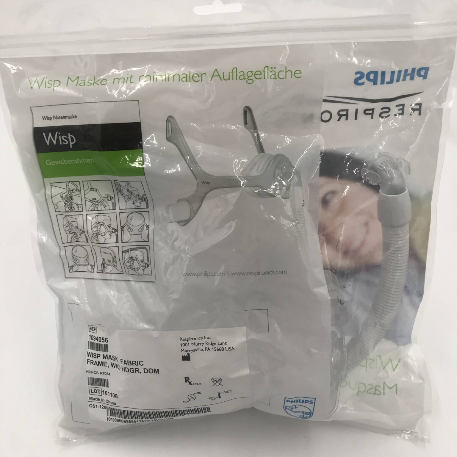 Respironics 1124514 Contour Deluxe SU W/Headgear, M/L, DOM - GB TECH USA