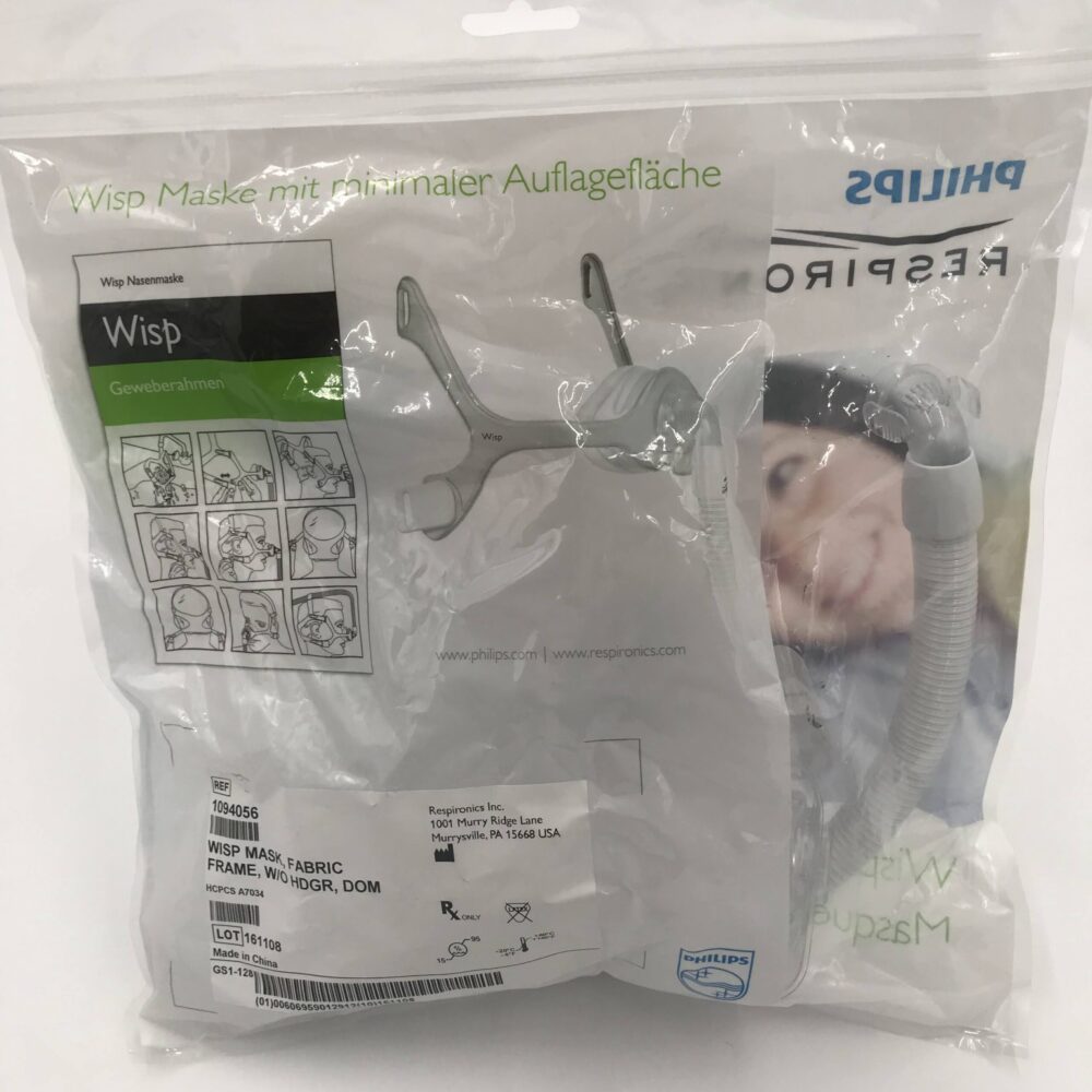 Respironics 1094056 Philips Wisp Mask, Fabric Frame, W/O HGDR, Dom - GB ...