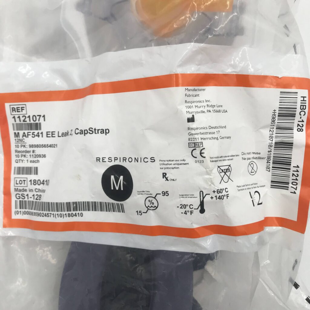 Respironics 1121071 M. AF541 EE Leak 2, CapStrap - GB TECH USA