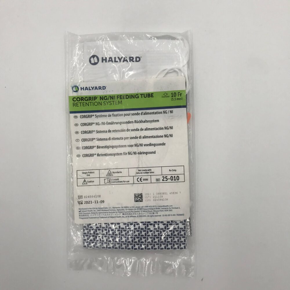 Halyard 25-010 Corgrip NG/NI Feeding Tube, 10Fr (x) - GB TECH USA