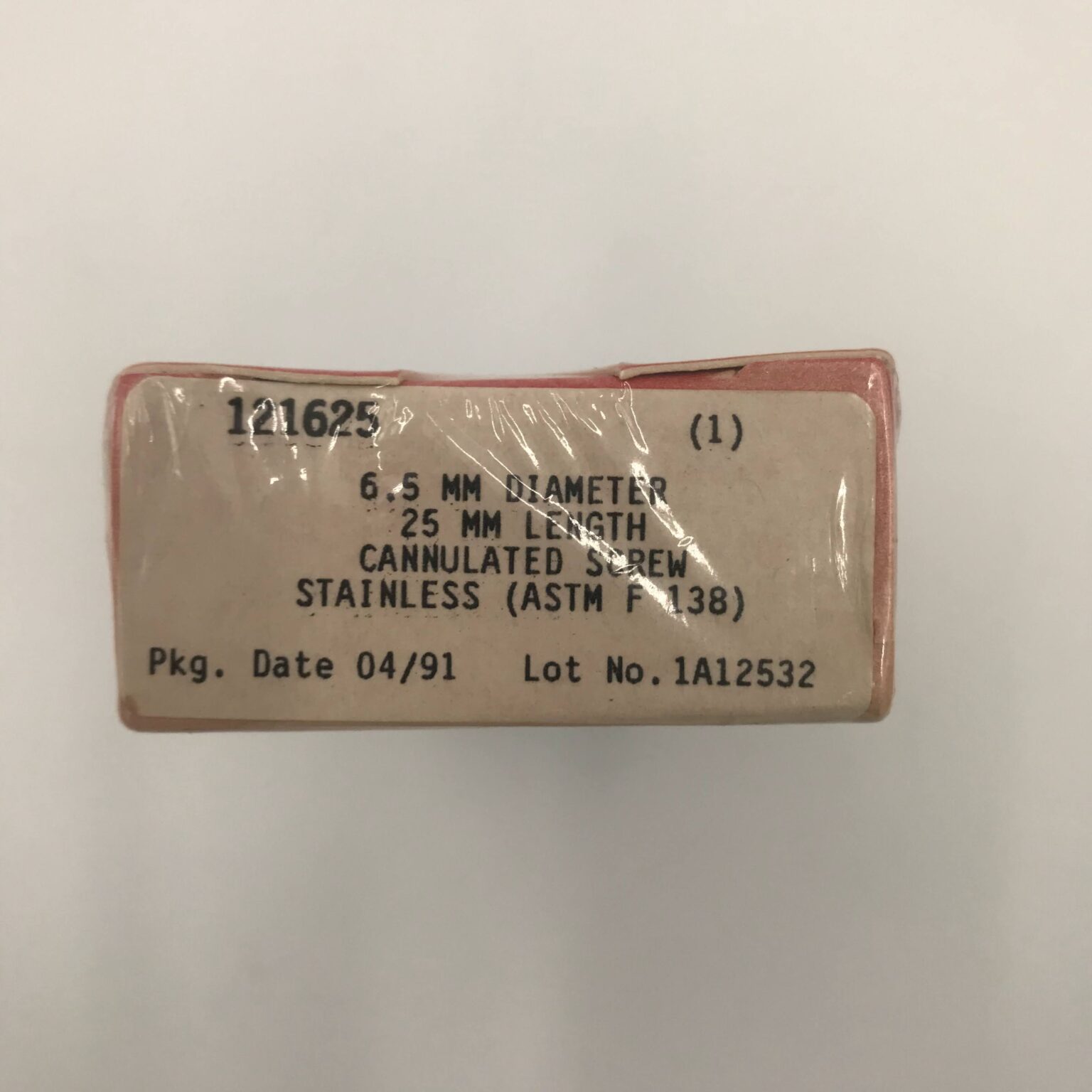 Smith&Nephew 121625 Richards Cannulated Screw SST 6.5mm Diameter, 25mm ...
