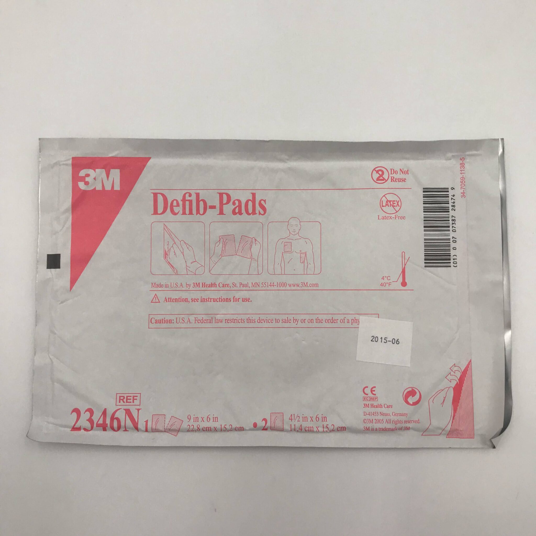 3M 2346N Defib-Pads 9" X 6"; 4.5" X 6"(x) - GB TECH USA