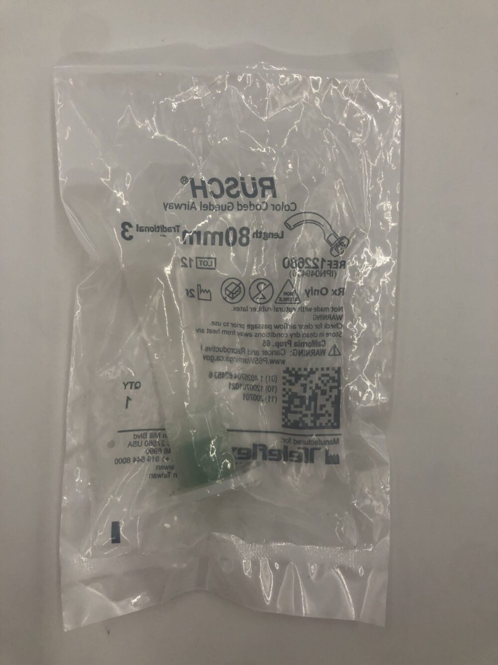 Teleflex 122680 Rusch, Color Coded Guedel Airway - GB TECH USA