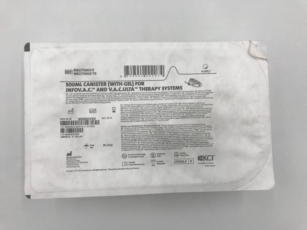 KCI M8275063/5 500mL Canister (w/ Gel) (X) - GB TECH USA