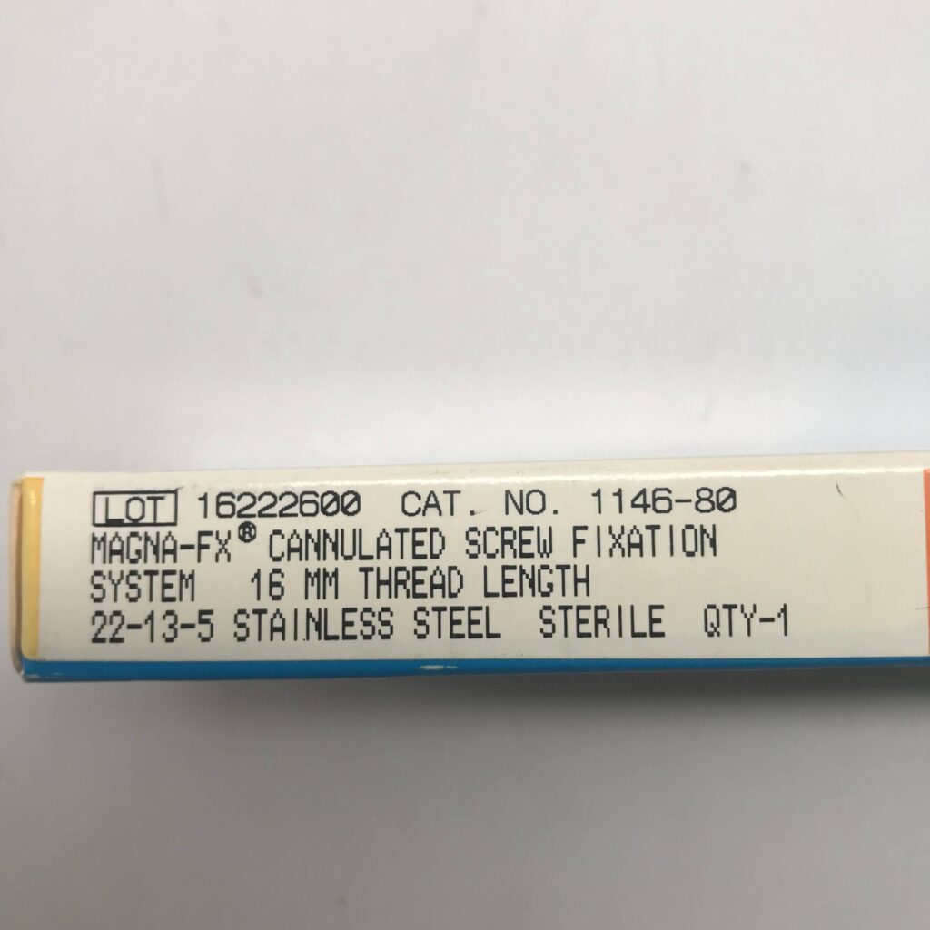 Zimmer 1146-80 Trauma Systems, Magna-Fx Cannulated Screw Fixation ...