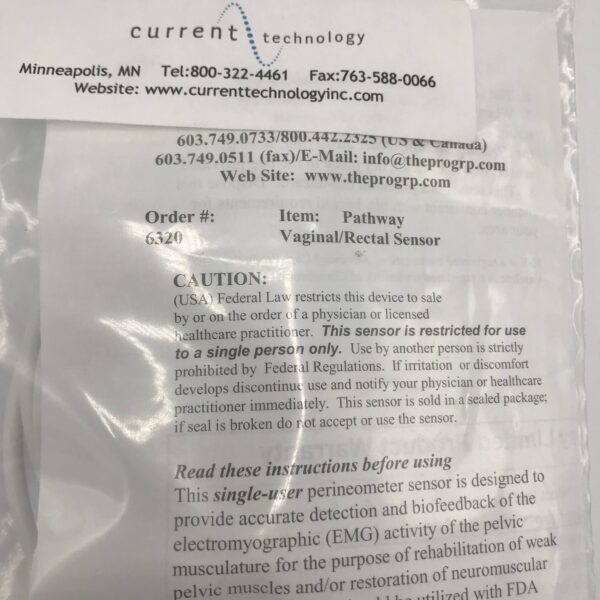 Current Technology 6320 Pathway Vaginal/Rectal Sensor - GB TECH USA