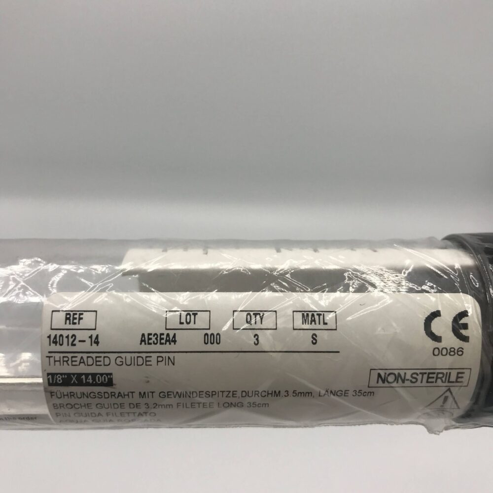 Depuy Ace 14012-14 Threaded Guide Pin 1/8" x 14.00" - GB TECH USA