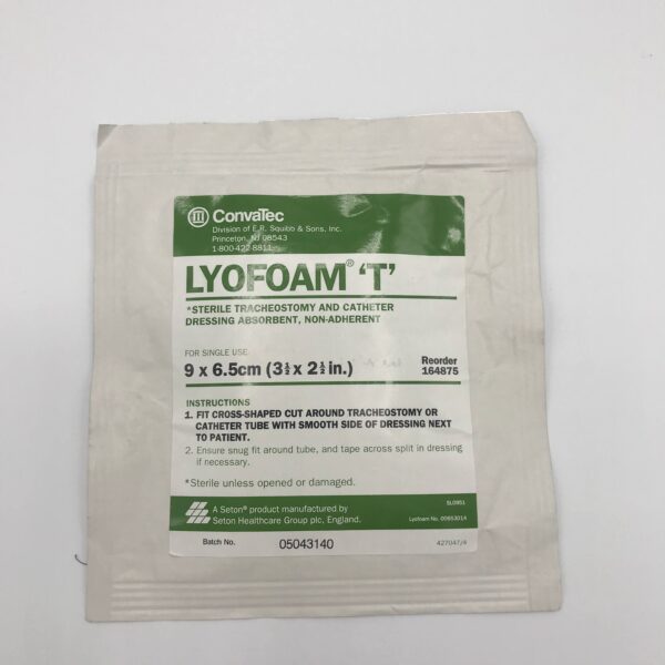 ConvaTec 164875 LyoFoam ‘T’ Sterile Tracheostomy and Catheter Dressing ...