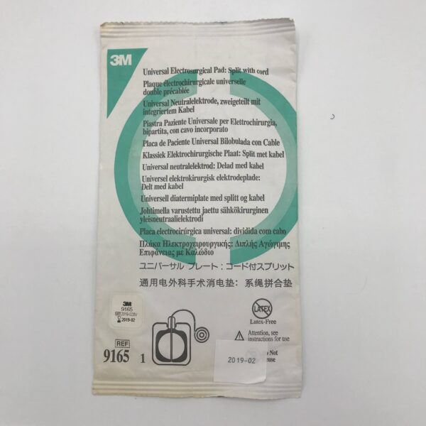 3M 9165 Universal Electrsurgical Pad Split with Cord (x) - GB TECH USA
