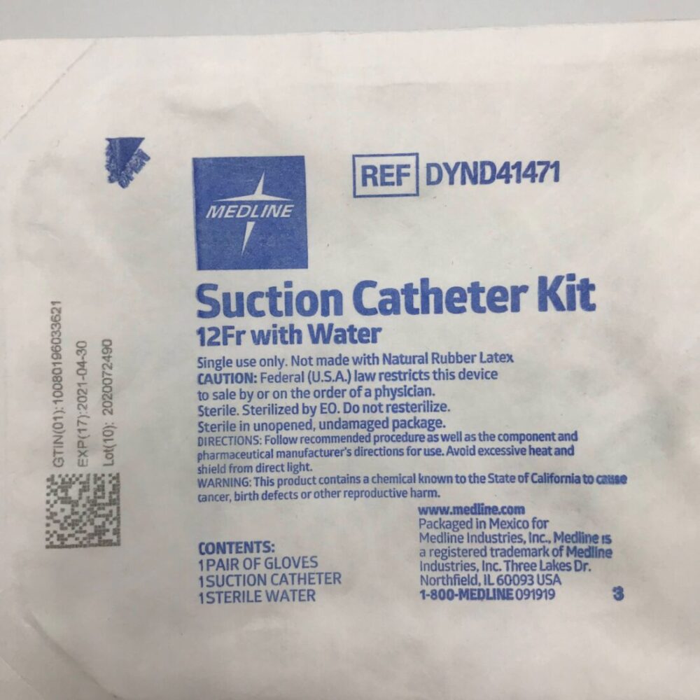 Medline DYND41471 Suction Catheter Kit 12FR w/Water (x) - GB TECH USA